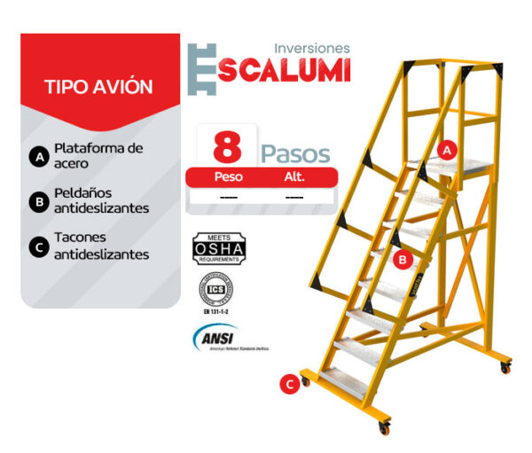 ESCALERA TIPO AVION – FIBRA DE VIDRIO – INVERSIONES ESCALUMI S.A.C.